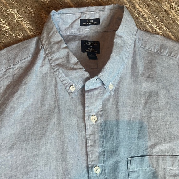 J. Crew | Shirts | J Crew Button Down Slim Untucked Shirt Solid Chambray | Poshmark